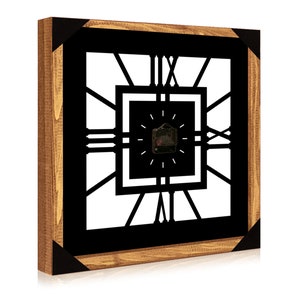 Square Roman Numeral Wooden Wall Clock Wall Clocks Wall - Etsy