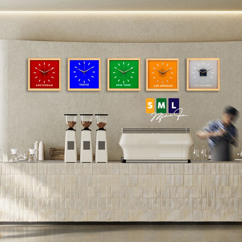 World Map Wall Clock - Etsy