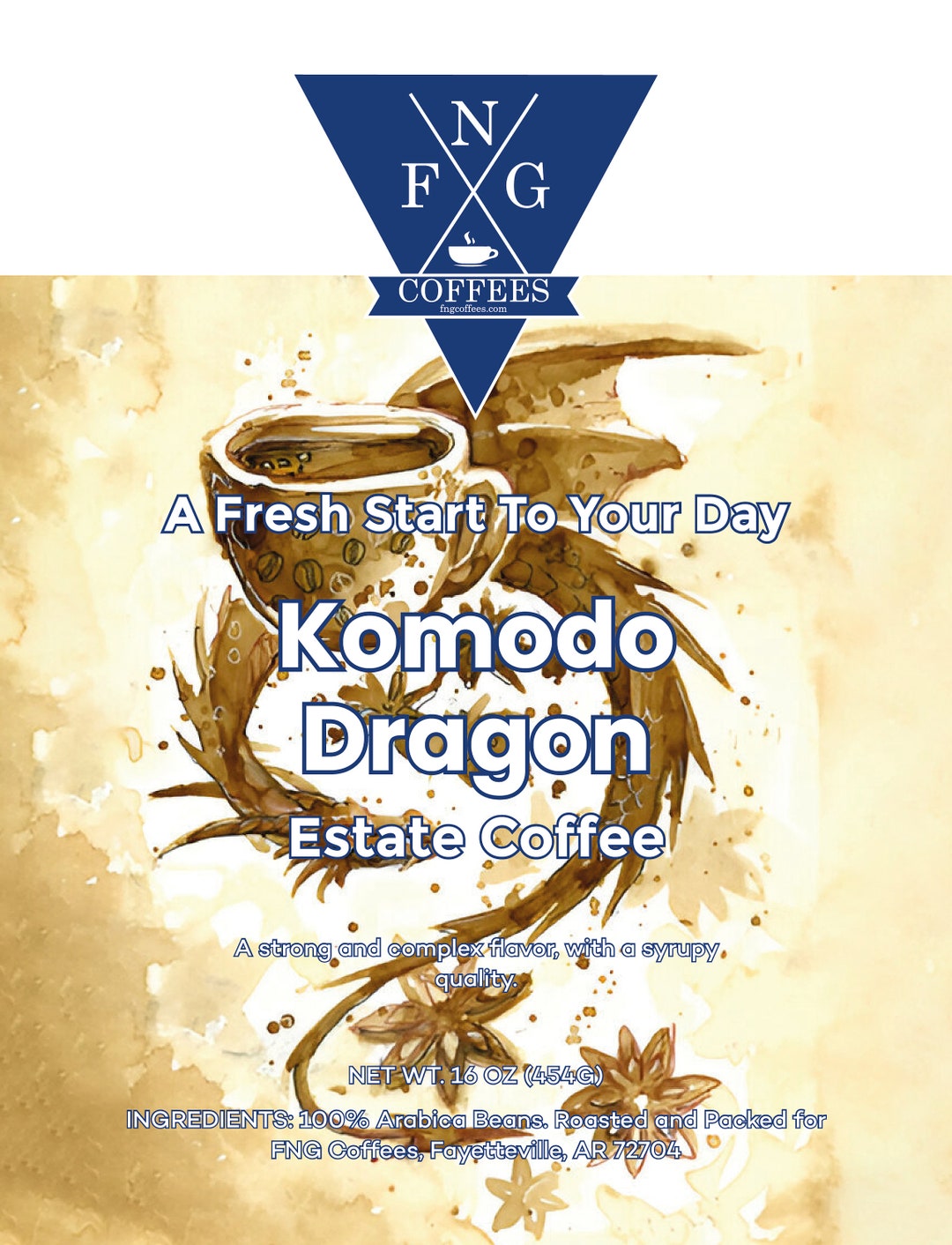 FNG Coffees-komodo Dragon- Ground/whole Bean/espresso/keurig, Regular ...