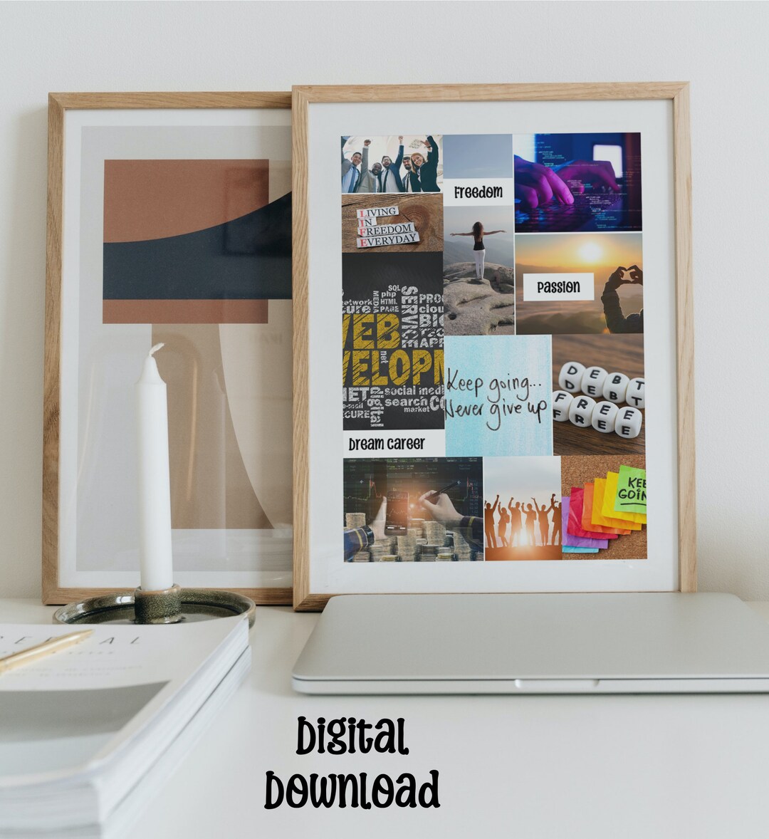 Customizable Canva Vision Board | Vision Board Printable for Motivation ...