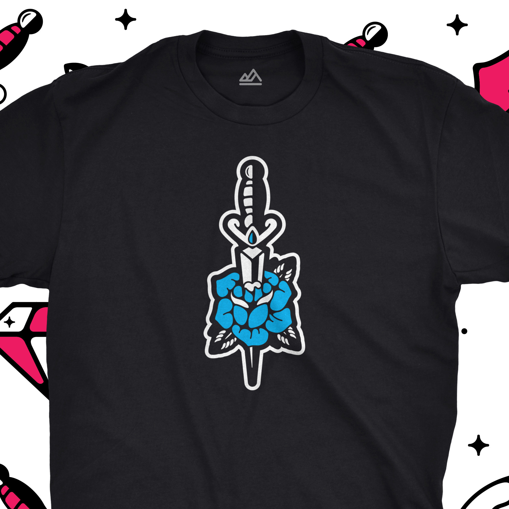 Tattoo Flash Dagger in Rose SVG, Flash Art, Tattoo Flash, Dagger, Rose ...