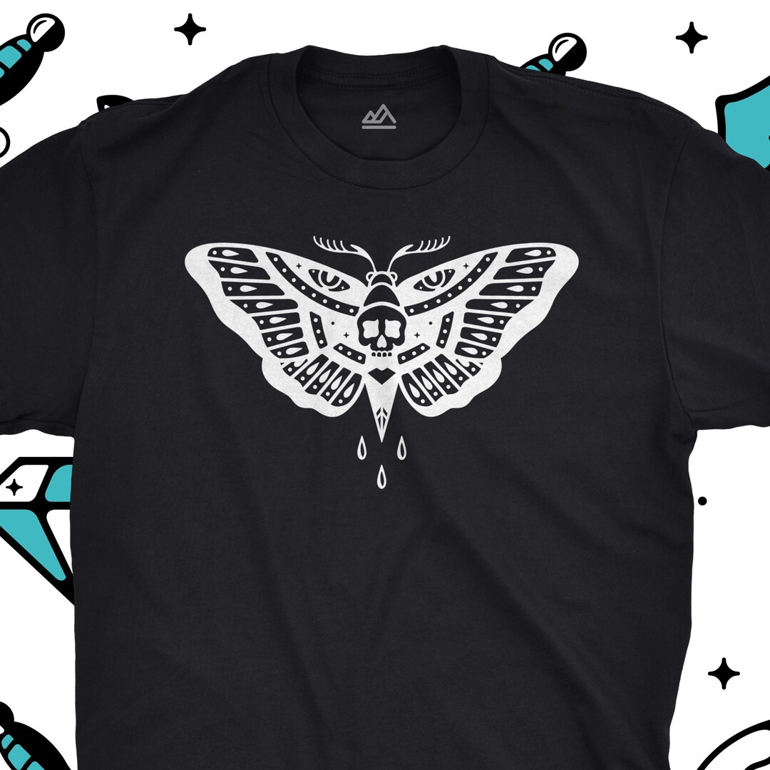 Tattoo Flash Moth and Skull SVG, Flash Art, Moth, Skull, Tattoo Flash ...