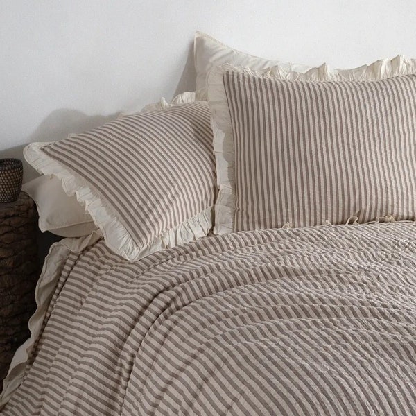 Classic Stripes Bedding Set,modern Striped Comforter and Sheet Set ...