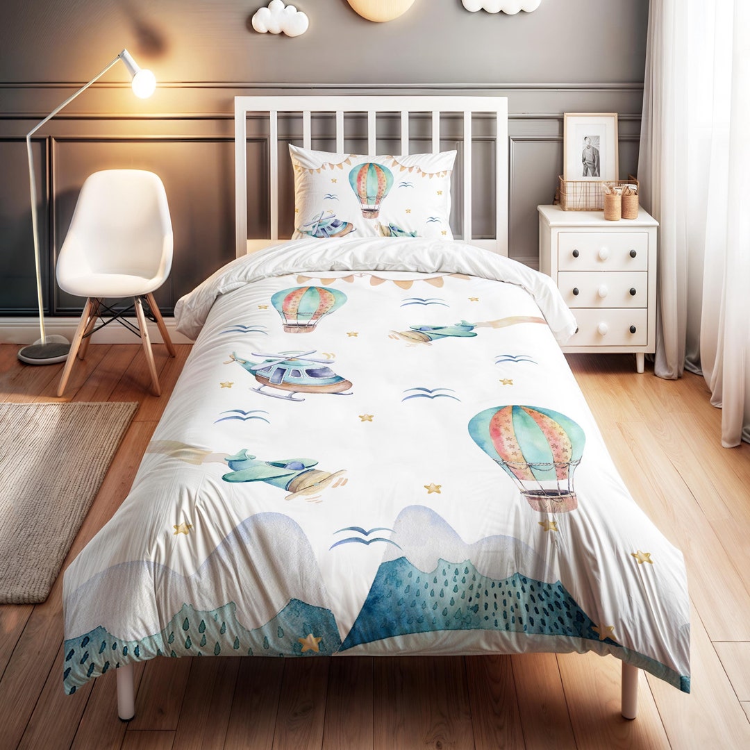 Airplane Kids Bedding Set, Plane Bedding Set, Personalized Bedding ...
