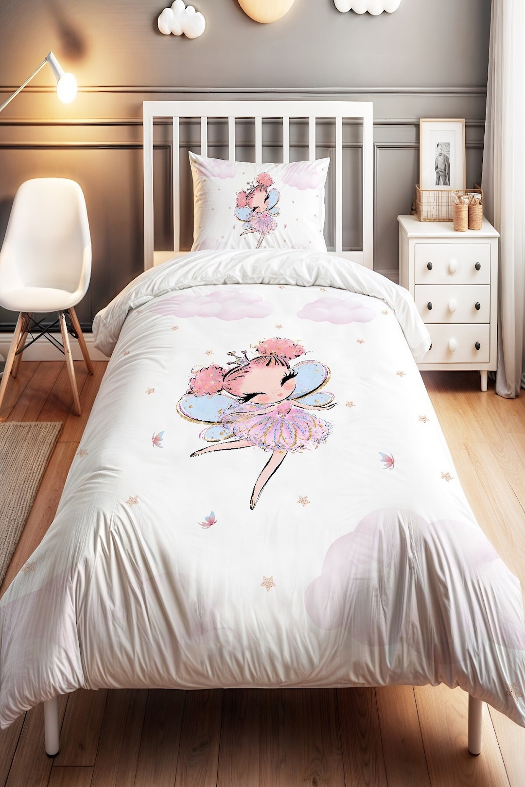 Fairy Girls Room Bedding Set, Fairy Duvet Cover Set for Kids, Fairy ...