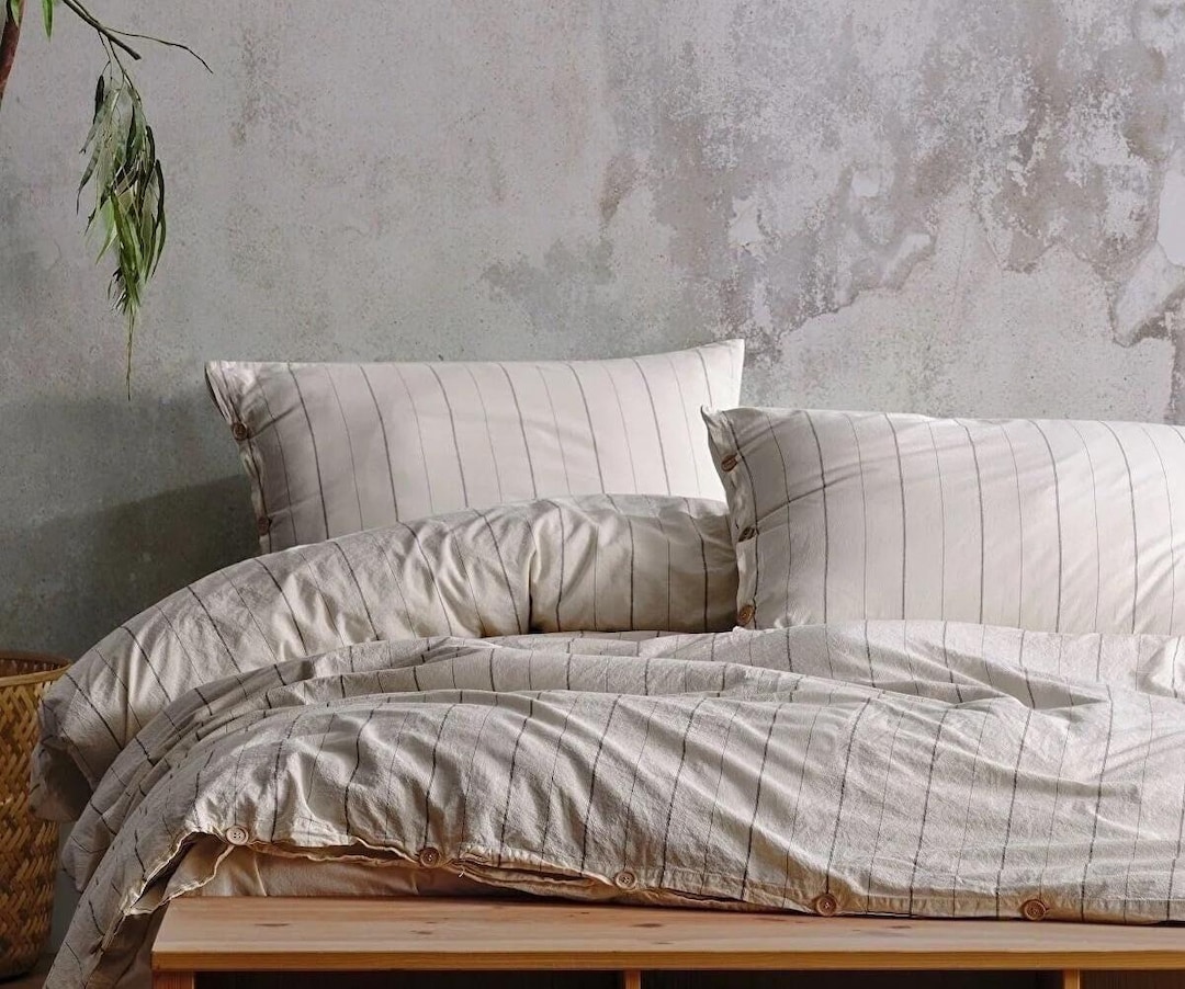 Classic Stripes Bedding Set,modern Striped Comforter and Sheet Set ...