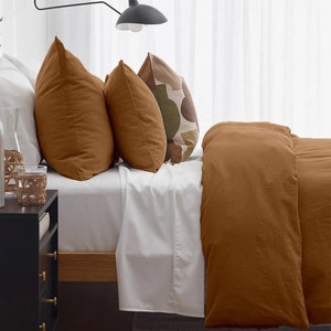 Terracotta Linen Bedding Setterracotta Linen Cotton Duvet - Etsy