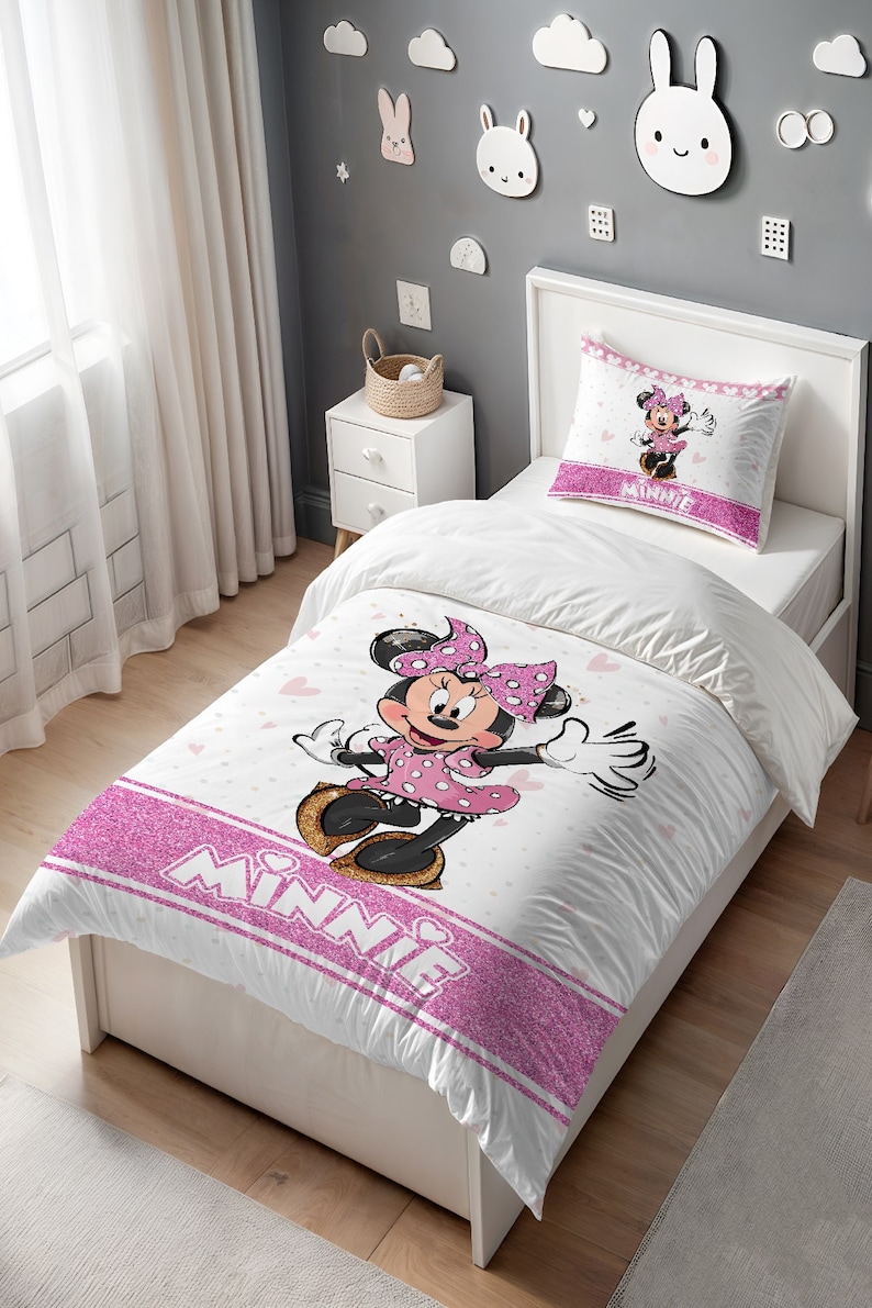 Minnie Mouse Duvet Cover Set,minnie Mouse Bedding, Mickey Mouse ...