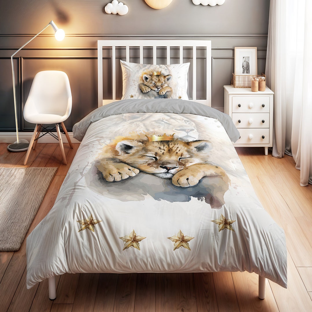 Lion Bedding Set, Animals Bedding Set, Toddler Bedding, Twin Bedding ...