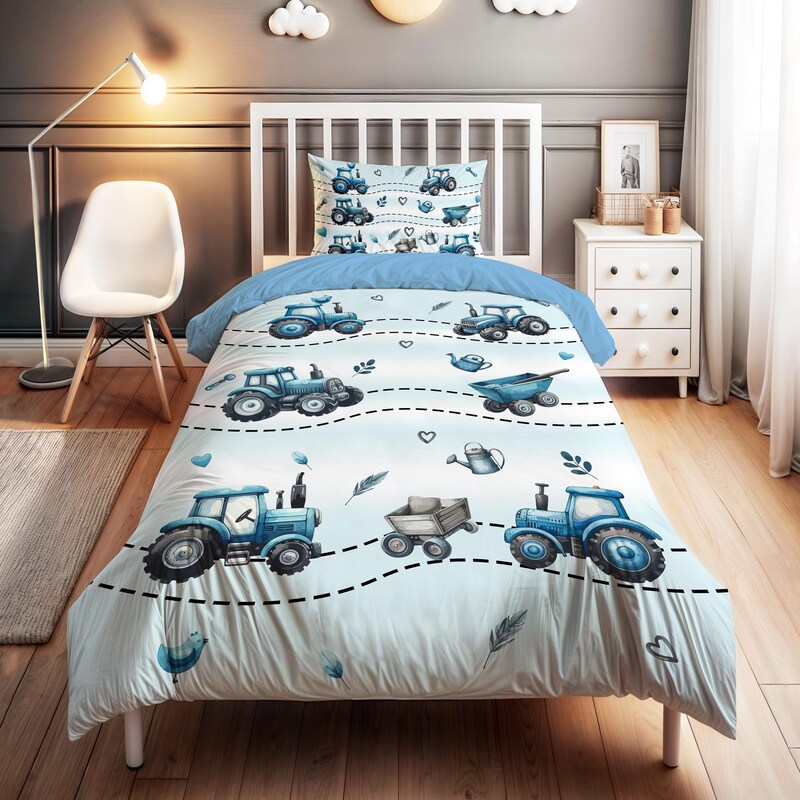 Kid Tractor Bedding - Etsy