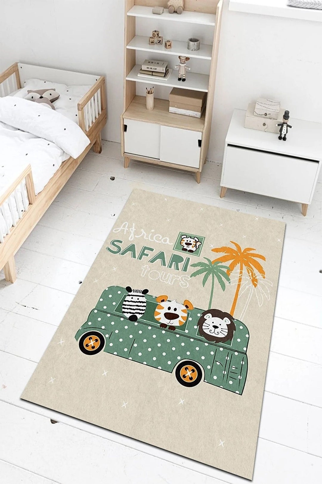 Safari Carpet, Animal Nursery Carpet, Animal Play Mat, Jungle Theme ...
