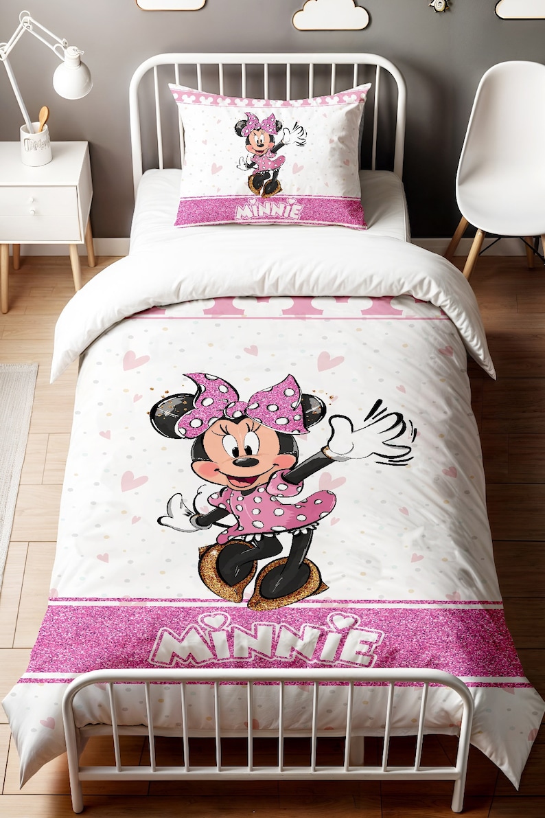 Minnie Mouse Duvet Cover Set,minnie Mouse Bedding, Mickey Mouse ...