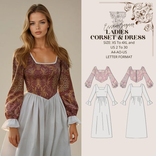 Renaissance Dress Pattern - Etsy