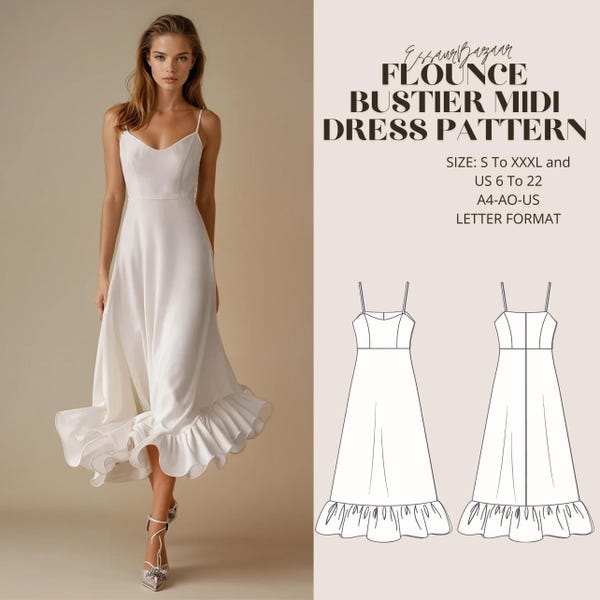 Dress With Flounce - Etsy