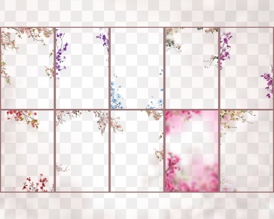 Floral Branch Backdrop Overlays, Maternity Backdrop Overlays, Flower ...