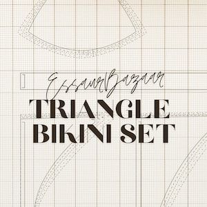 Triangle Bikini Set Sewing Pattern, Trendy Bikini Set Pattern PDF ...