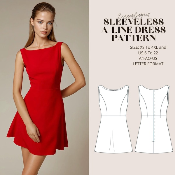 A Line Dress Pattern - Etsy