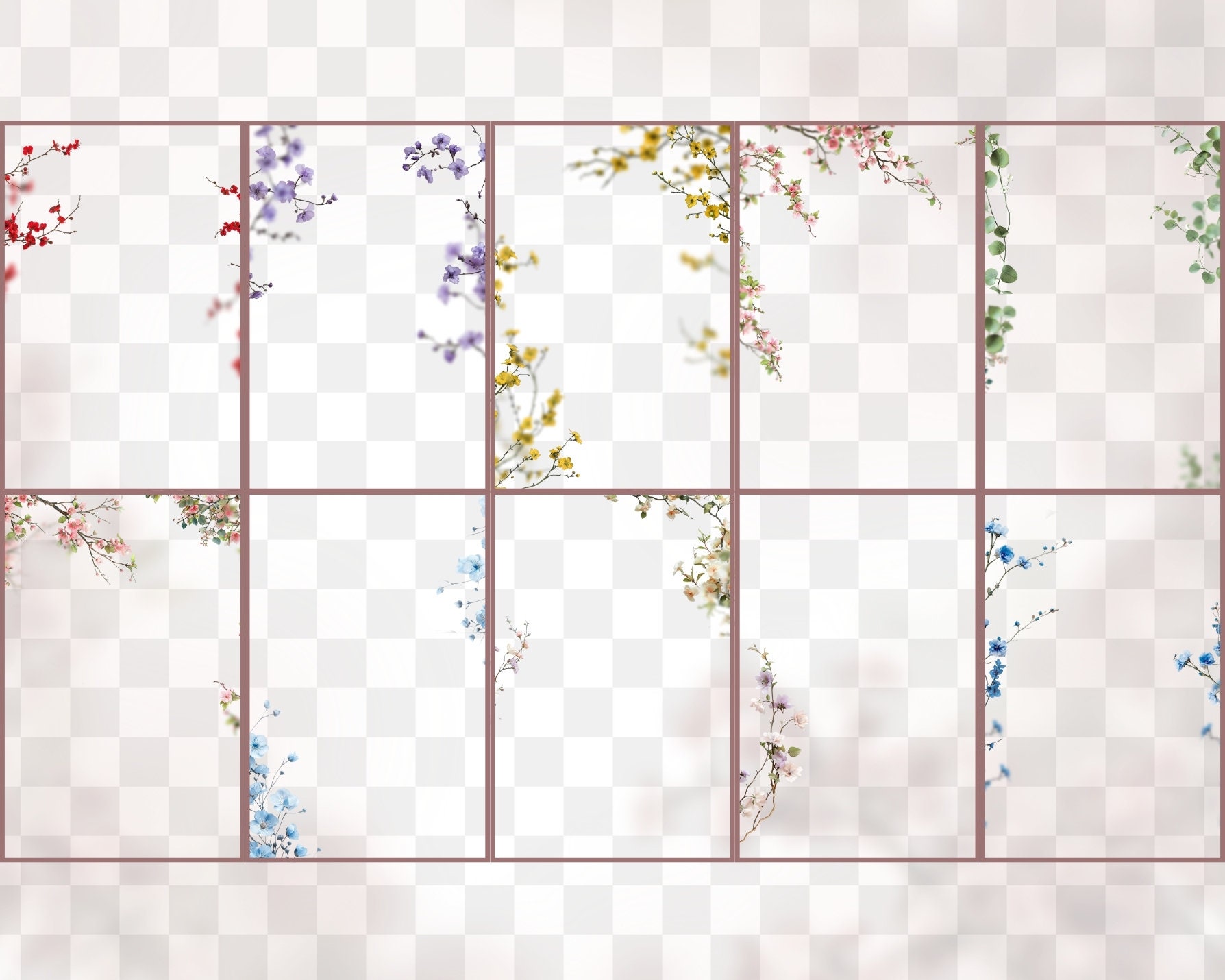 Floral Branch Backdrop Overlays, Maternity Backdrop Overlays, Flower ...