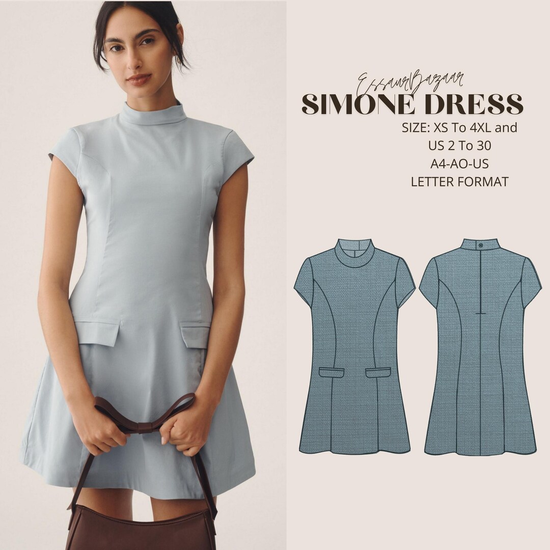Simone Dress Pattern, Cottagecore Dress Pattern, Easy Digital PDF ...