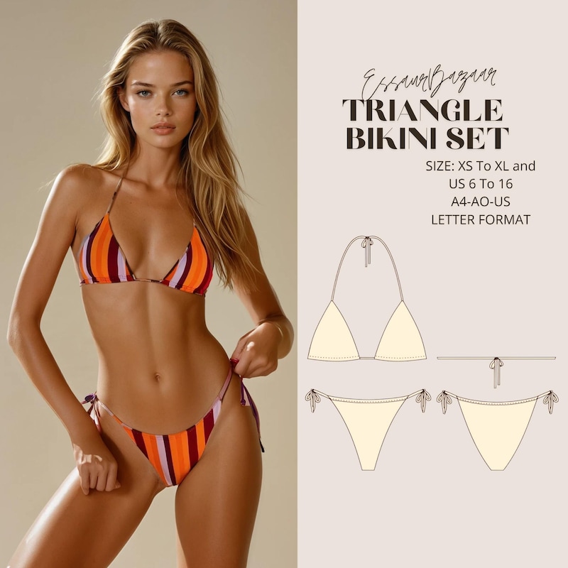 String Thongs Bikinis - Etsy