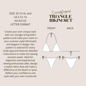 Triangle Bikini Set Sewing Pattern, Trendy Bikini Set Pattern PDF ...
