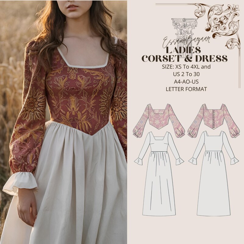 Renaissance Dress Pattern - Etsy