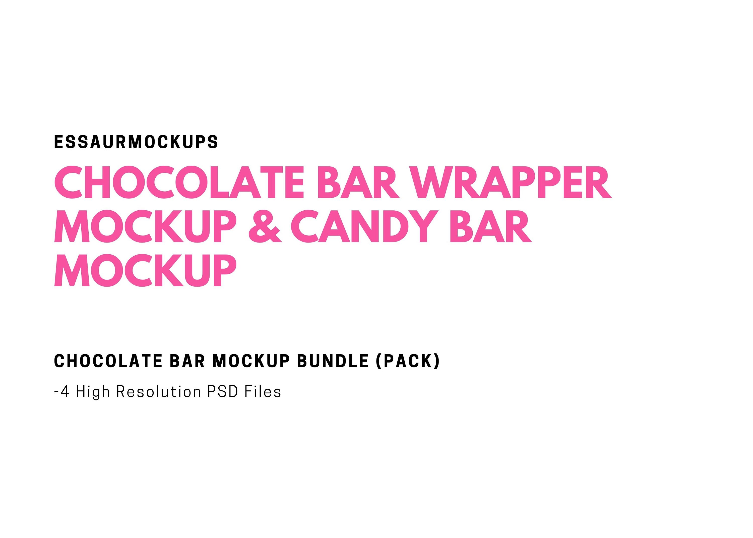 Chocolate Bar Wrapper Mockup, Candy Bar Mockup, Label Mockup ...