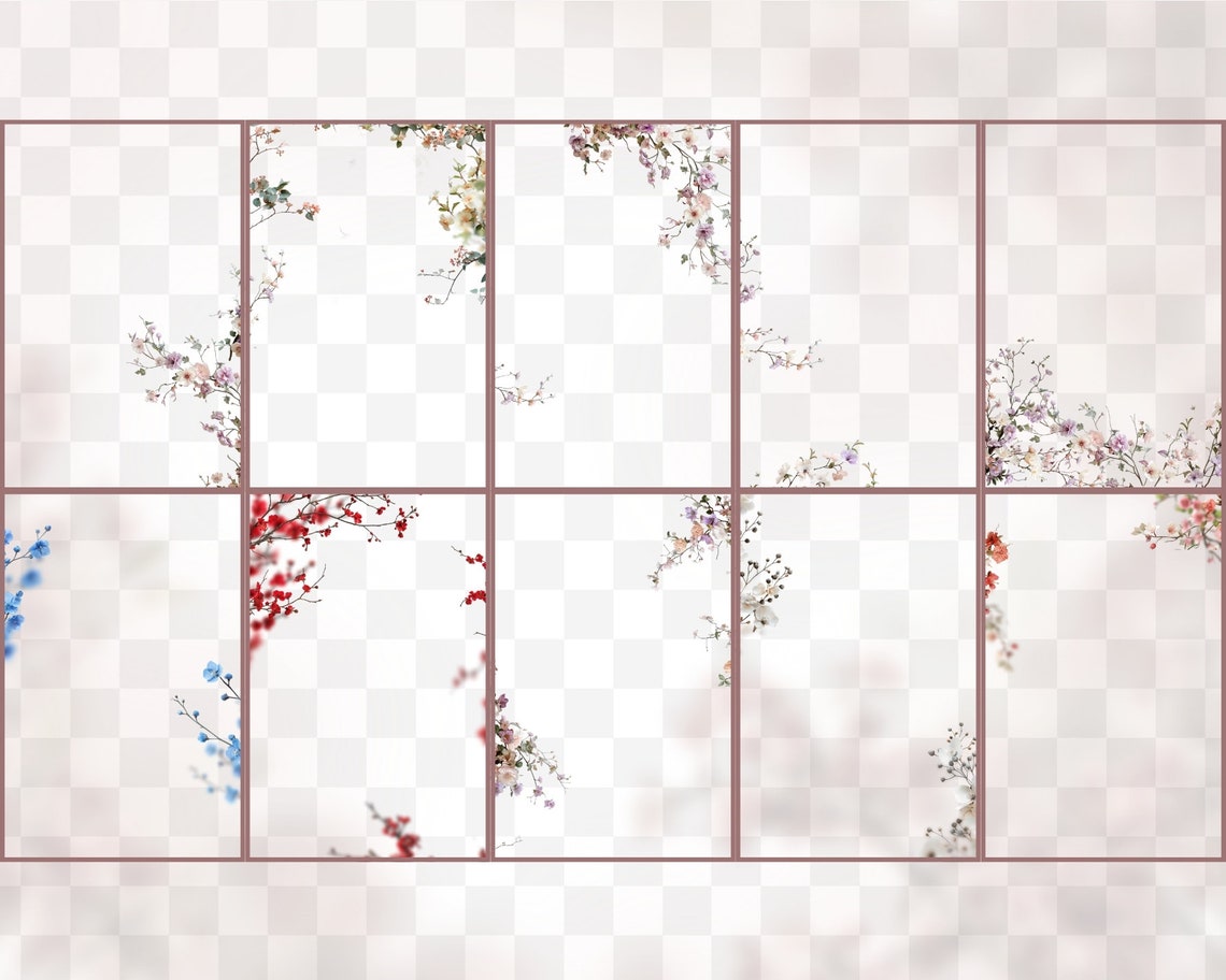 Floral Branch Backdrop Overlays, Maternity Backdrop Overlays, Flower ...