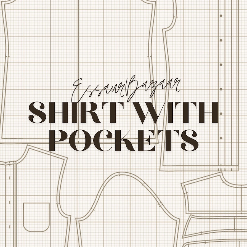 Shirt Sewing Pattern, Men Shirt Pattern, Tropical Shirt Pattern, Sewing ...