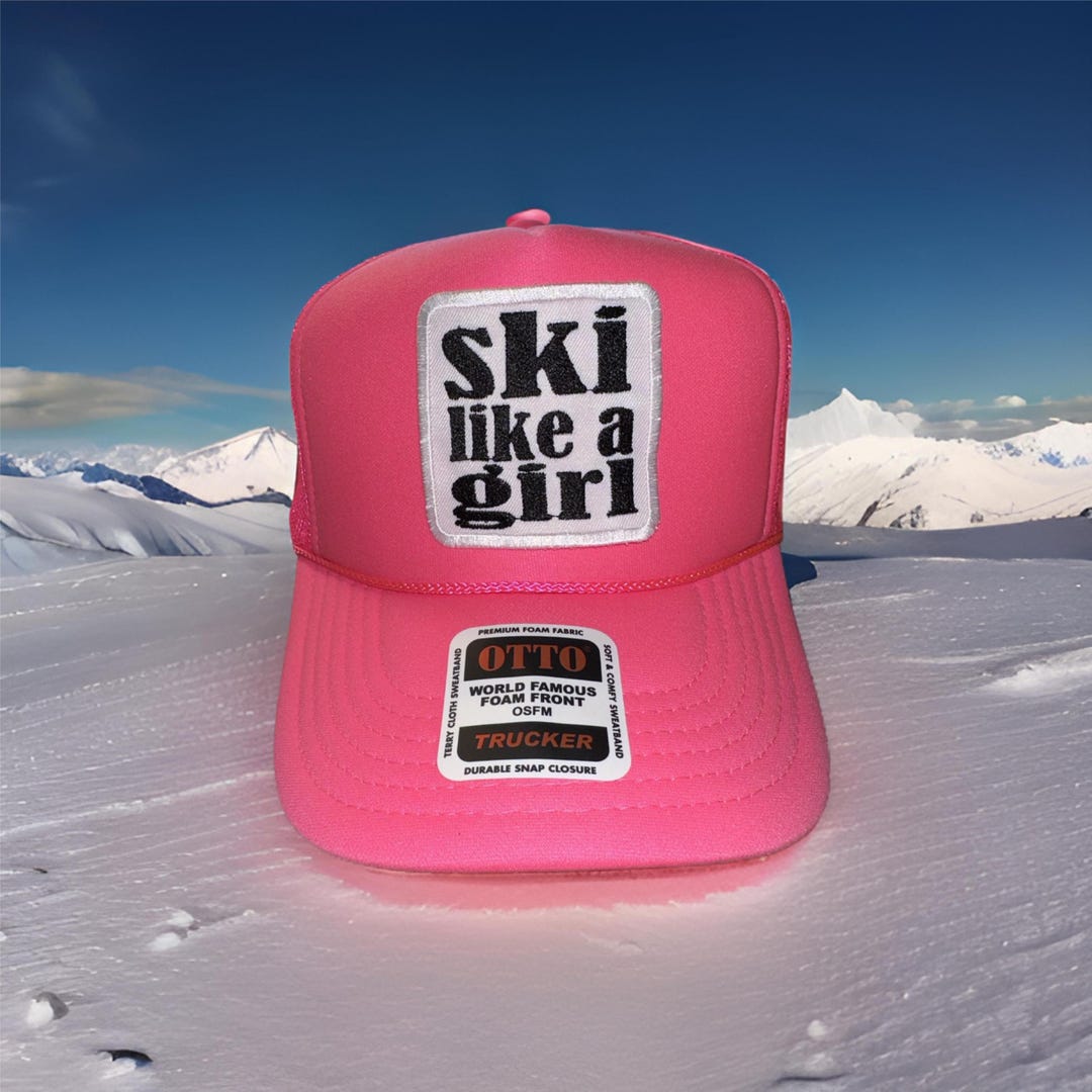 Custom Preppy Snow Shred Mountain Skiing Ski Like A Girl Pow Powder ...