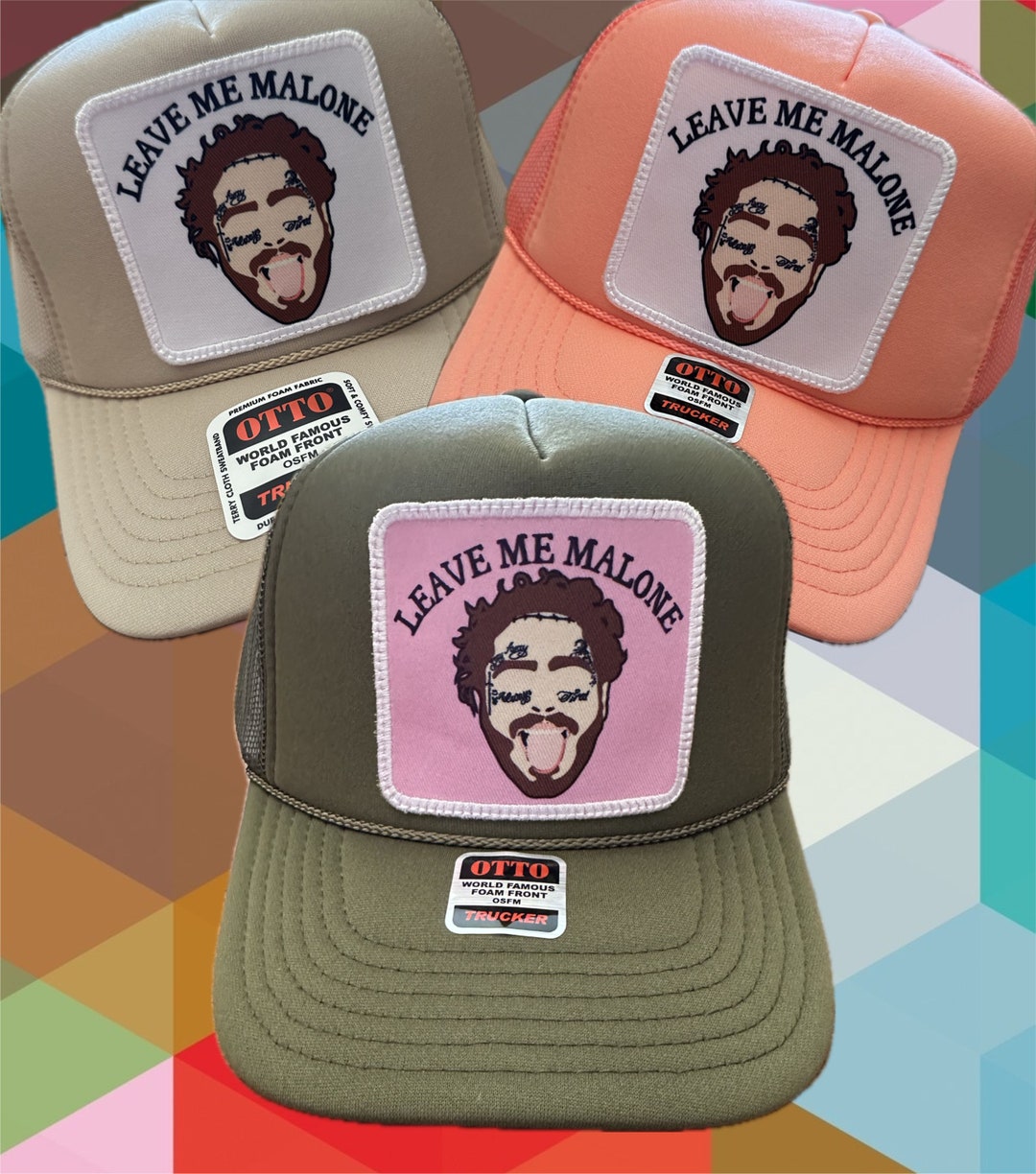 Hand Drawn Music Rap Post Posty Leave Me Malone Printed Pink Face ...