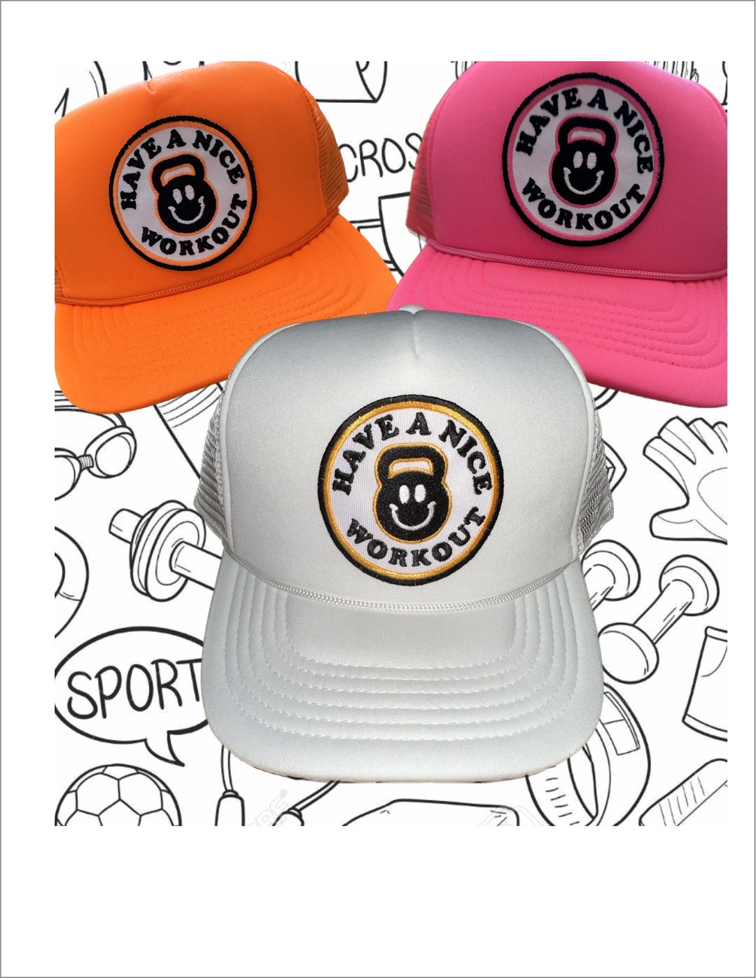 Custom Fitness Gym Yoga Smiley Happy Have a Nice Workout - Etsy