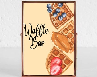 Waffle Bar Sign Waffle Bar 8x10 Printable File Bridal - Etsy