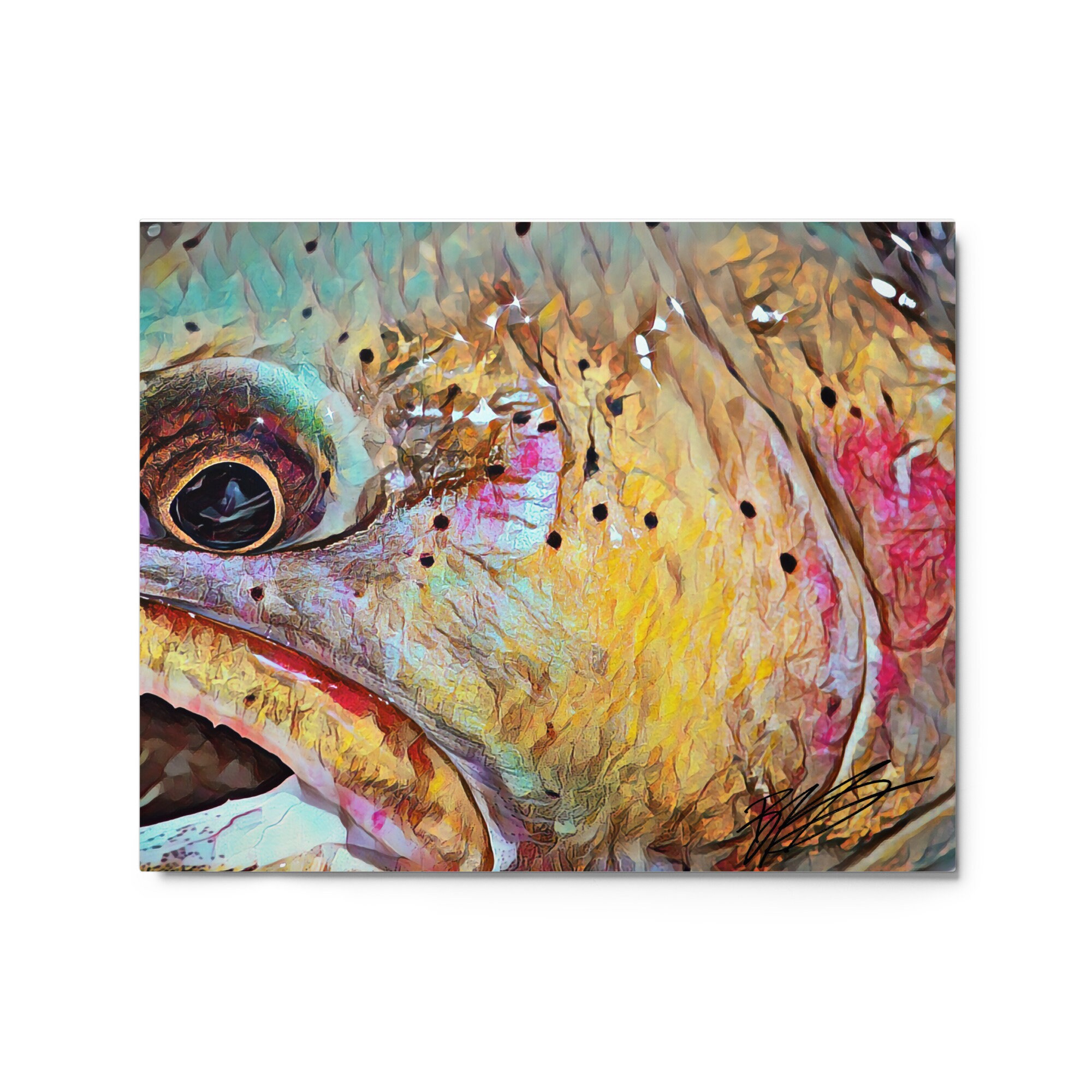 Cutthroat Trout Metal Fish Print Freshwater Fly Fishing Art - Etsy