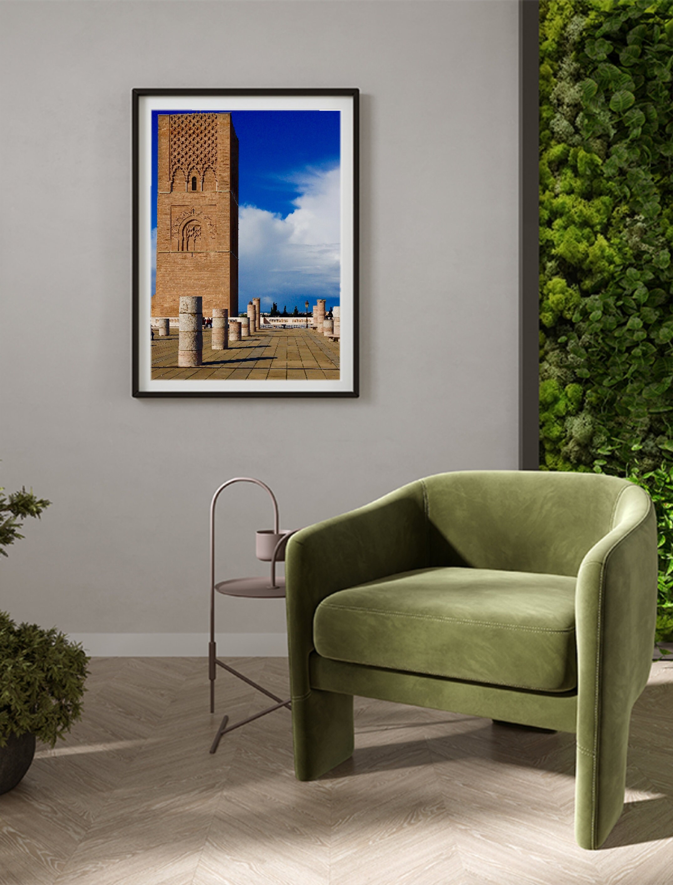 Rabat Print, Hassan Tower, Morocco Wall Art, Rabat Painting, Rabat Wall ...