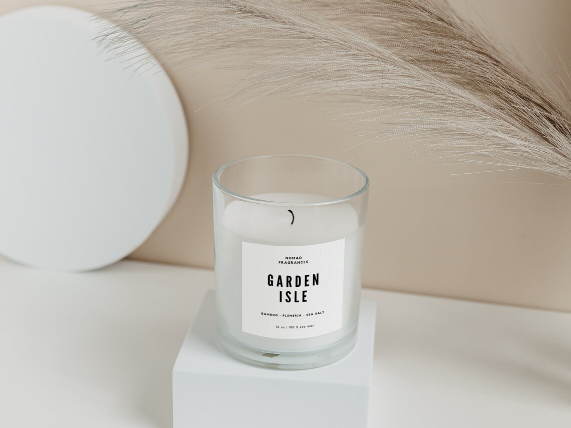 Minimalist Candle Label | Candle Label Design | Candle Label Template ...