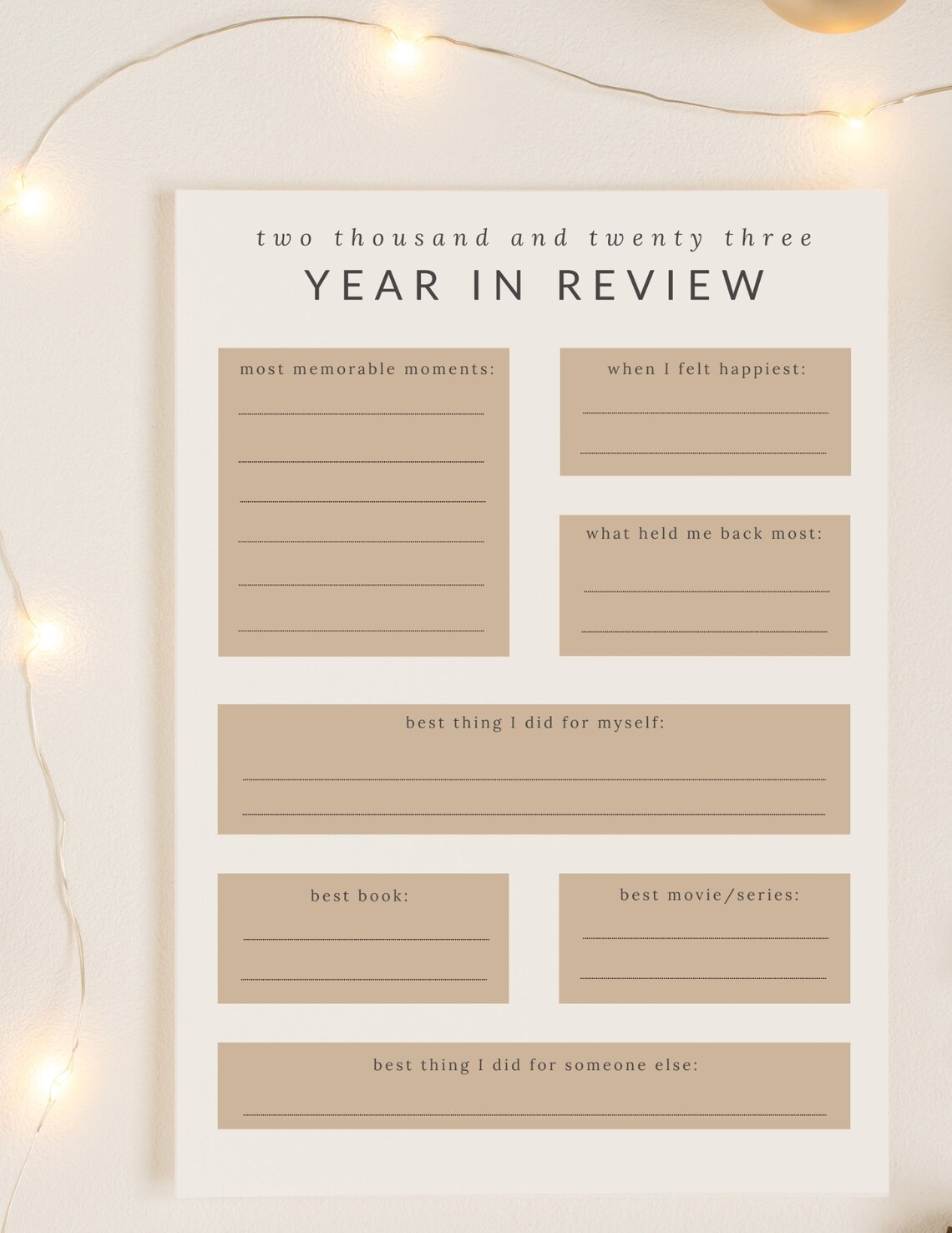 Printable Year in Review | 2023 Reflections | 2024 Intentions ...