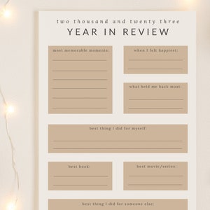 Printable Year in Review | 2023 Reflections | 2024 Intentions ...