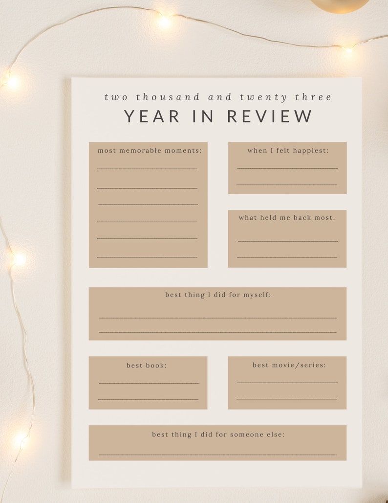 Printable Year in Review | 2023 Reflections | 2024 Intentions ...