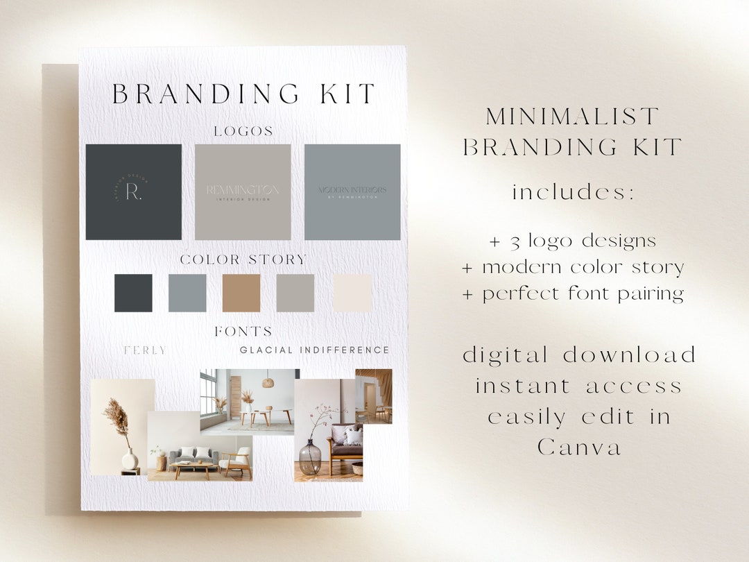 Modern Branding Kit | Minimalist Brand Kit | Digital Branding | Cool ...
