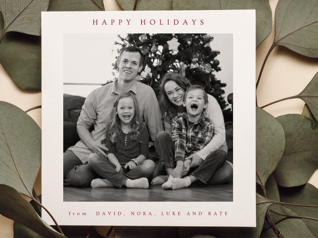 Simple Christmas Card | Minimal Holiday Card | Modern Christmas Card ...