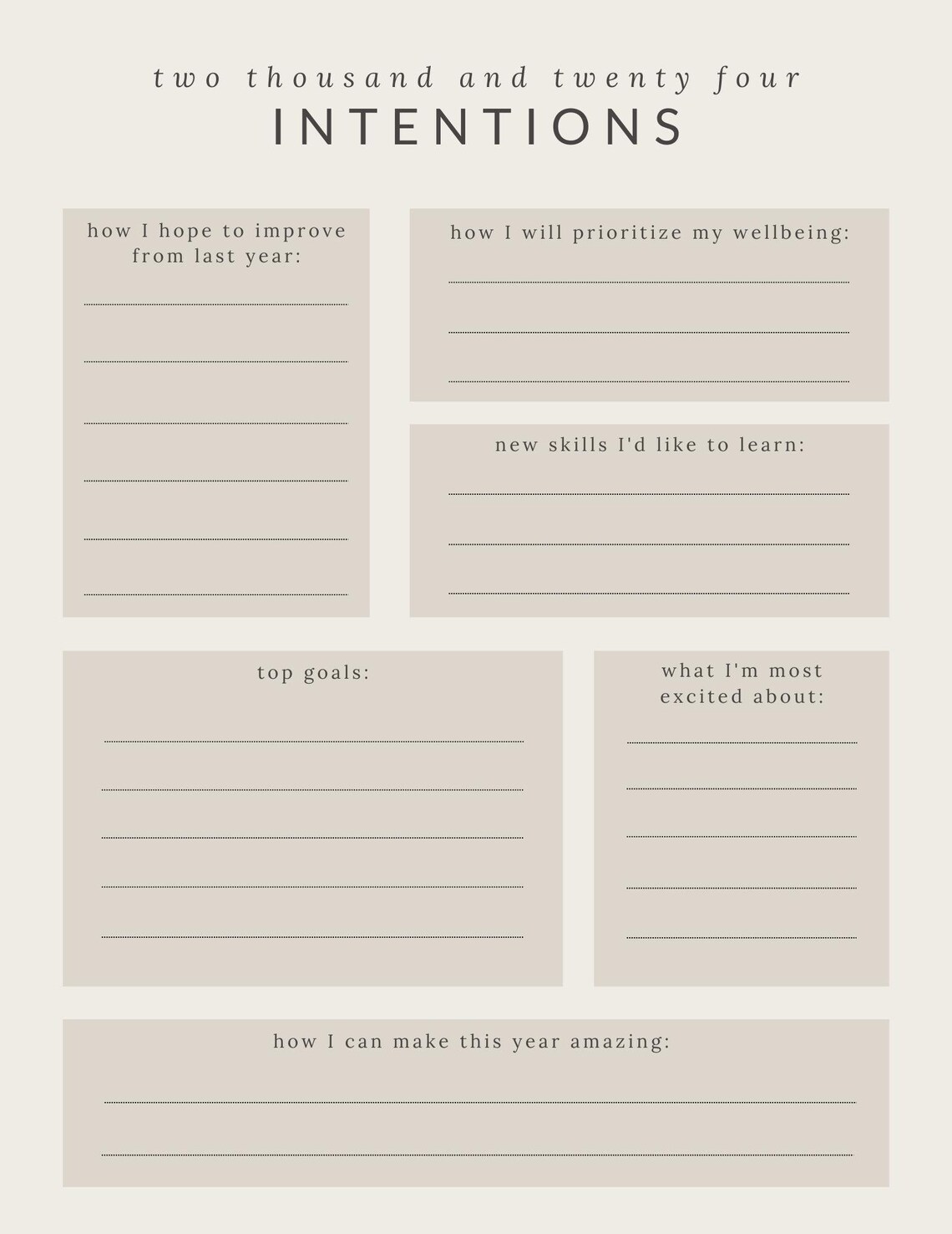 Printable Year in Review | 2023 Reflections | 2024 Intentions ...