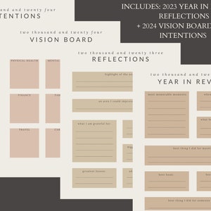 Printable Year in Review | 2023 Reflections | 2024 Intentions ...