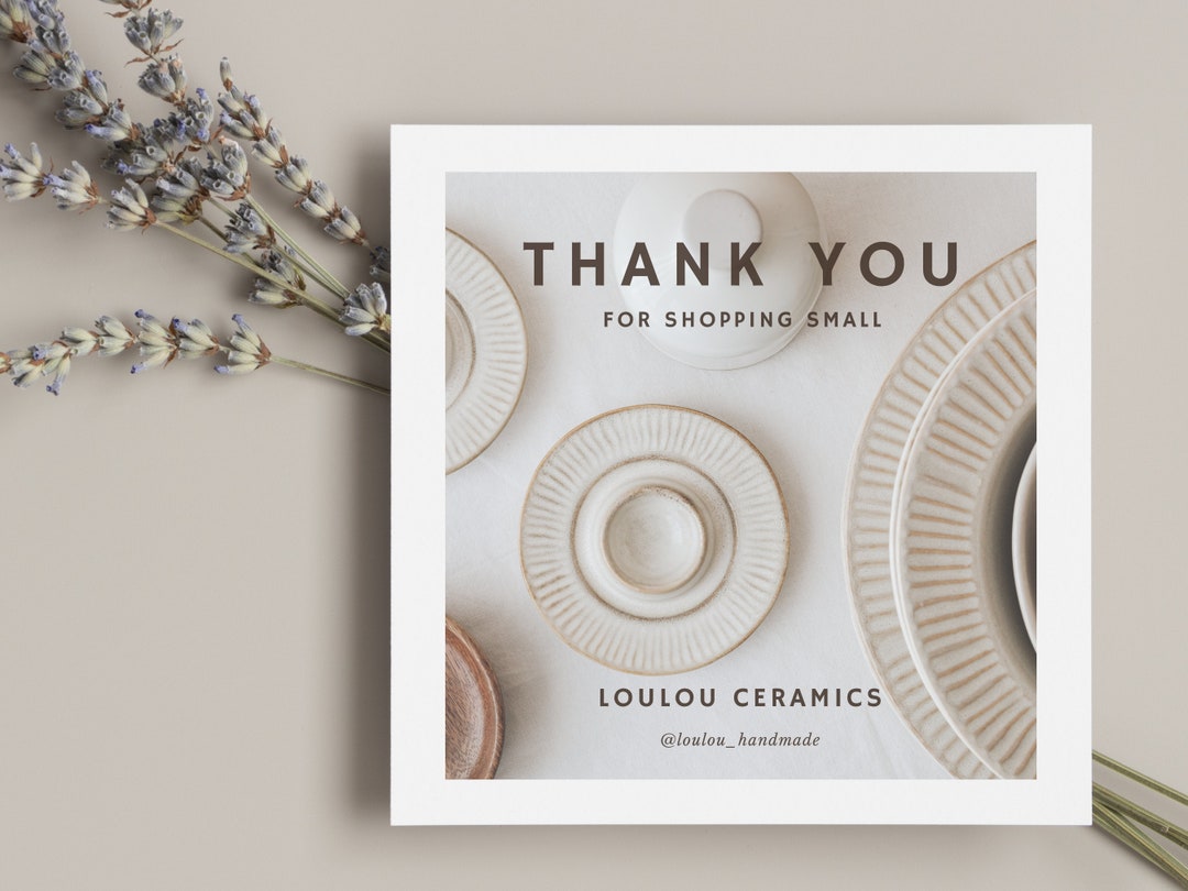 Small Business Thank You Card | Digital Download Thank You for Your ...