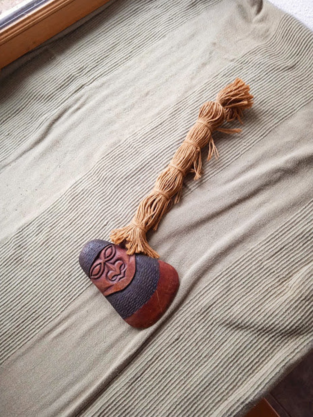 Ethnic Tomahawk Decoration Africa Cameroon Raw Wood Hand Carved Vintage ...