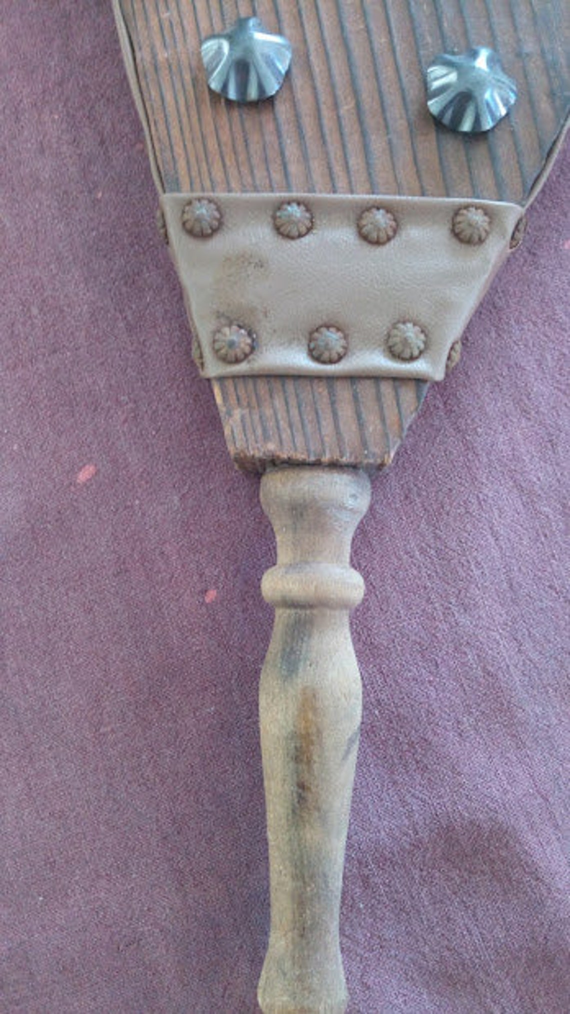 Bellows Brazier Vintage 1980 France Wood Leather Artisanal - Etsy