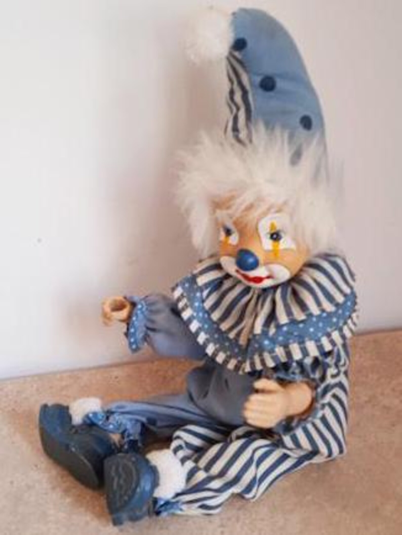 Adorable, Tender Porcelain Clown, Unique and Rare French Handcraft ...