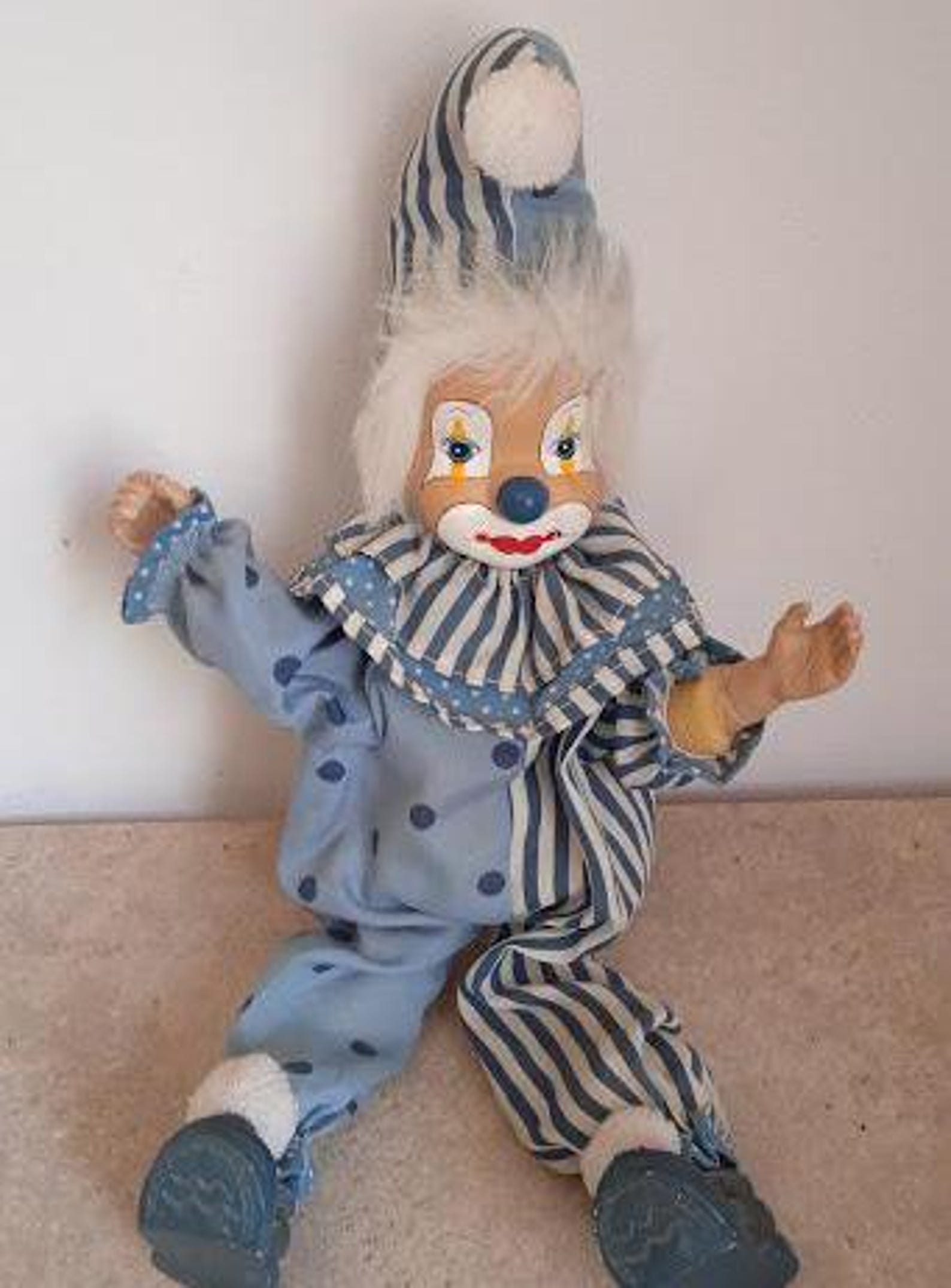 Adorable, Tender Porcelain Clown, Unique and Rare French Handcraft ...