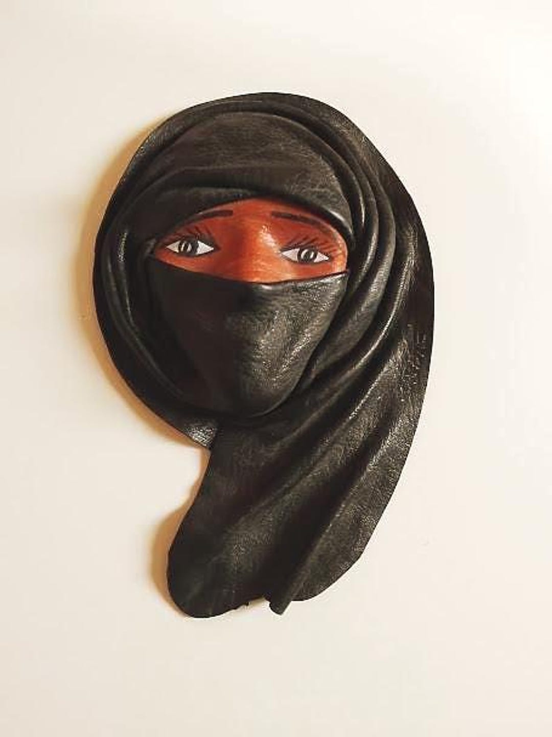Berber Mask Decoration, Made in Morocco From Leather, Woman's Face ...