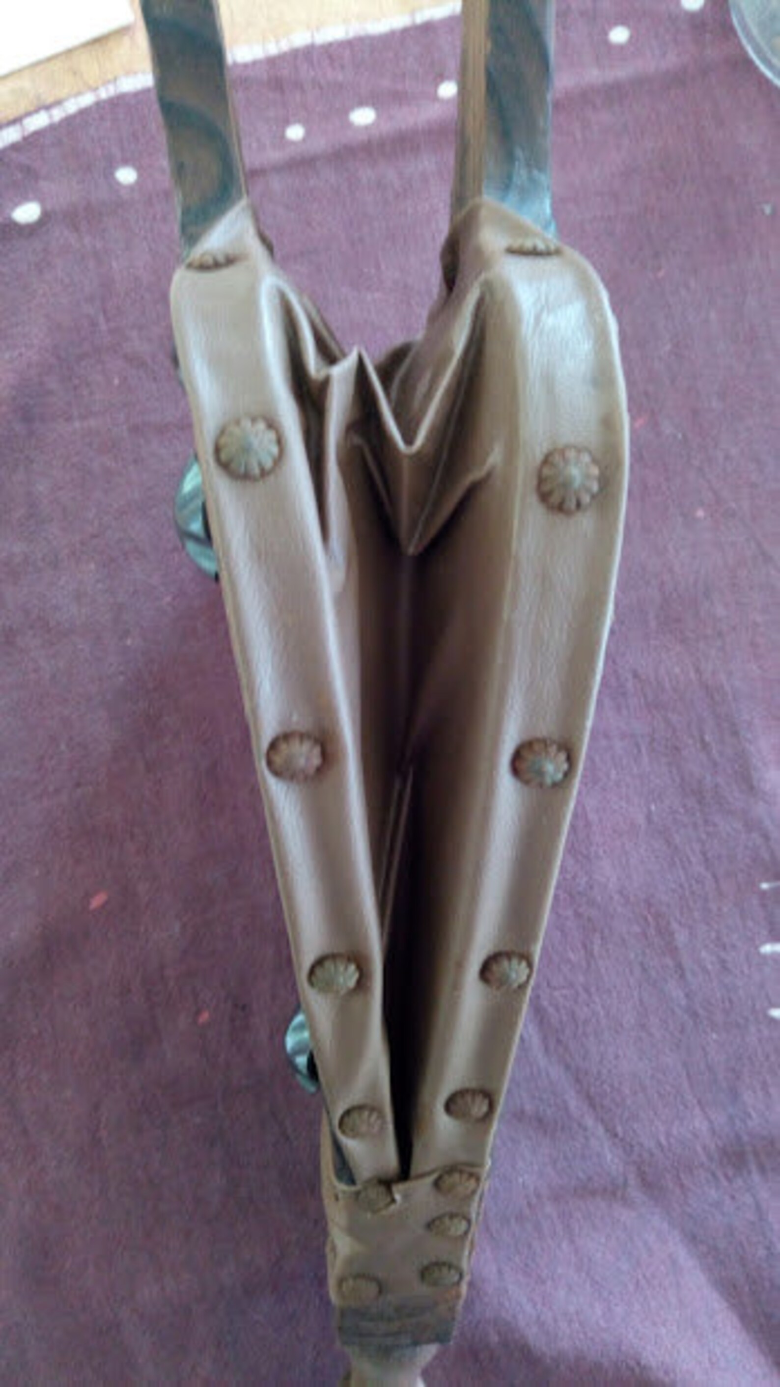 Bellows Brazier Vintage 1980 France Wood Leather Artisanal - Etsy